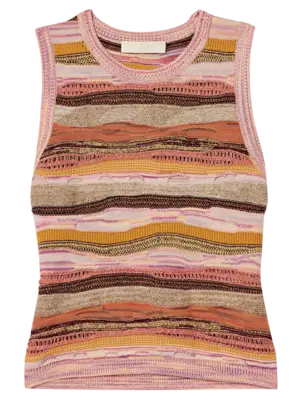 Ulla Johnson Miri Striped Cotton-blend Tank