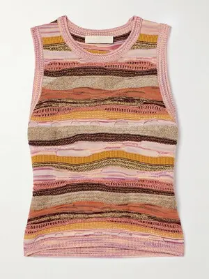 Ulla Johnson Miri Striped Cotton-blend Tank