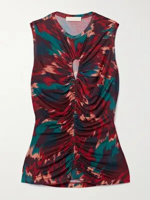Ulla Johnson Gabi Printed Lyocell-jersey Top