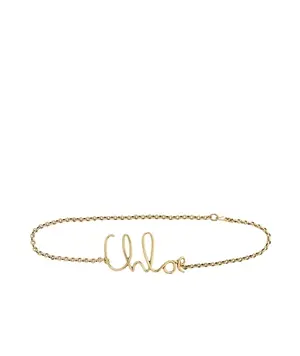 Chloé Tone Logo Belt - Gold