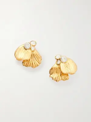 Chloé Flower -tone Crystal Earrings