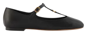Chloé Marcie Embellished Leather Ballet Flats - Black