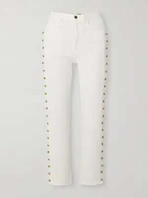 Chloé Cropped High-rise Straight-leg Jeans