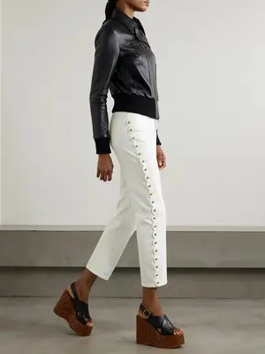 Chloé Cropped High-rise Straight-leg Jeans