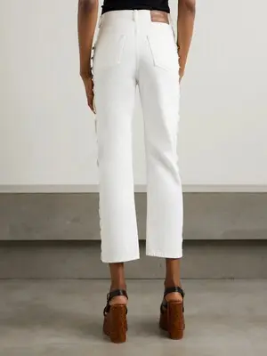 Chloé Cropped High-rise Straight-leg Jeans