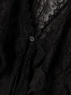 Chloé Lace-trimmed Embroidered Silk-chiffon Blouse