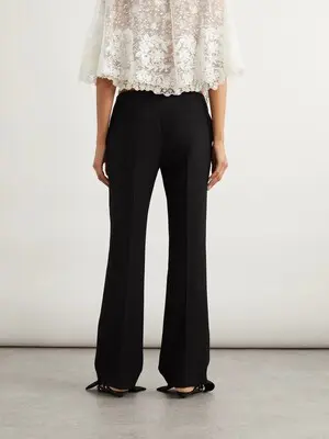 Chloé Grain De Poudre Wool Flared Pants