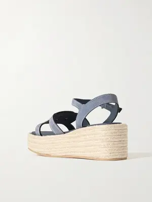 TOD'S Kate Cutout Suede Wedge Sandals