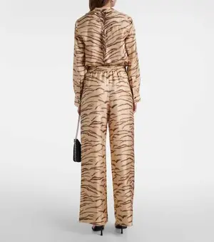 Stella McCartney Printed High-rise Wide-leg Pants