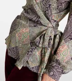 Etro Printed Wrap Top