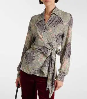 Etro Printed Wrap Top