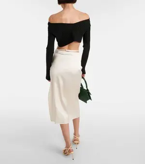 Jacquemus La Jupe Notte Midi Skirt - White