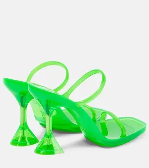 Amina Muaddi Brito Pvc Mules - Green