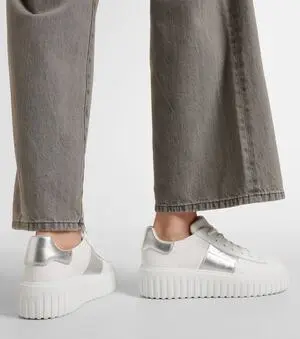 Hogan H-stripes Leather Platform Sneakers