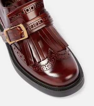 TOD'S Leather Monk Strap Shoes