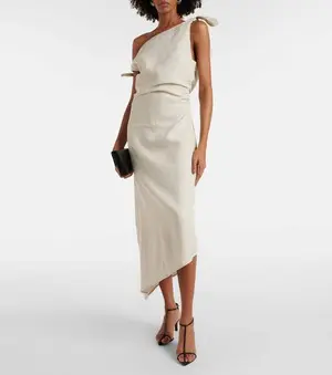 SIR. Affogato Linen Midi Dress