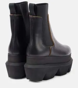 Sacai Leather Chelsea Boots