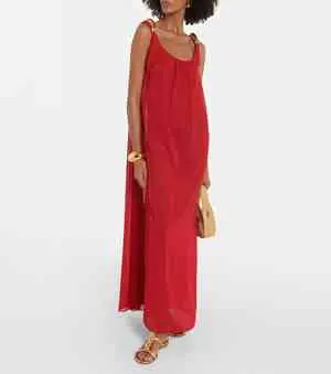 ADRIANA DEGREAS Holiday Open-back Maxi Dress