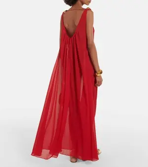 ADRIANA DEGREAS Holiday Open-back Maxi Dress