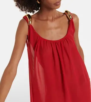 ADRIANA DEGREAS Holiday Open-back Maxi Dress