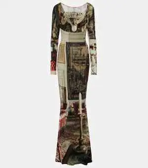 VIVIENNE WESTWOOD Saloon Printed Maxi Dress