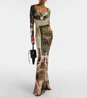 VIVIENNE WESTWOOD Saloon Printed Maxi Dress
