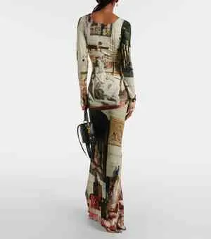 VIVIENNE WESTWOOD Saloon Printed Maxi Dress