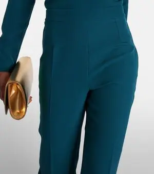 Safiyaa Alexa High-rise Flared Pants - Green