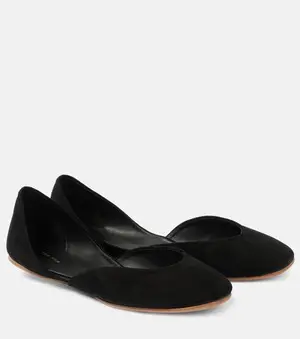 Suede Round Toe Flats