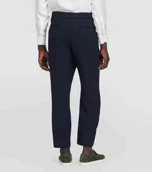 Giorgio Armani Straight Leg Wool-blend Trousers