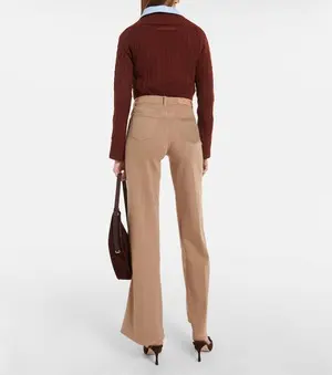 7 For All Mankind Lotta High-rise Wide-leg Jeans - Beige
