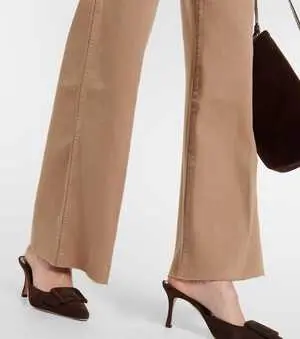 7 For All Mankind Lotta High-rise Wide-leg Jeans - Beige