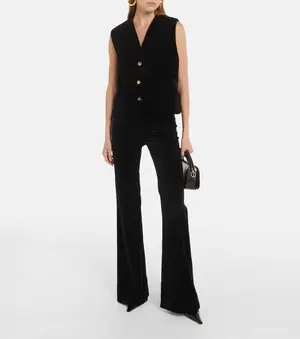 BLAZÉ MILANO Gliss Cotton Velvet Vest - Black