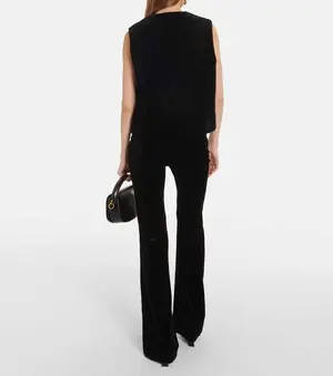 BLAZÉ MILANO Gliss Cotton Velvet Vest - Black