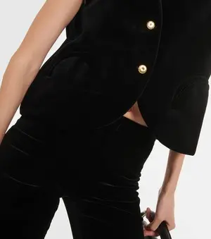 BLAZÉ MILANO Gliss Cotton Velvet Vest - Black
