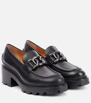 TOD'S Leather Loafer Pumps