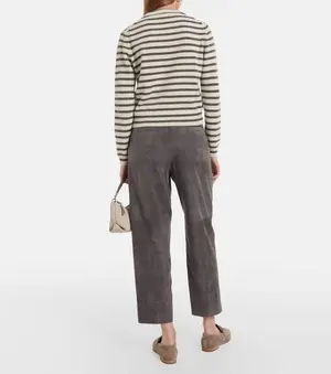 Brunello Cucinelli Striped Cashmere-blend Sweater