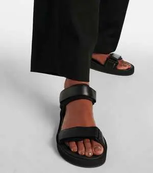 THE ROW Hook-and-loop Leather Sandals