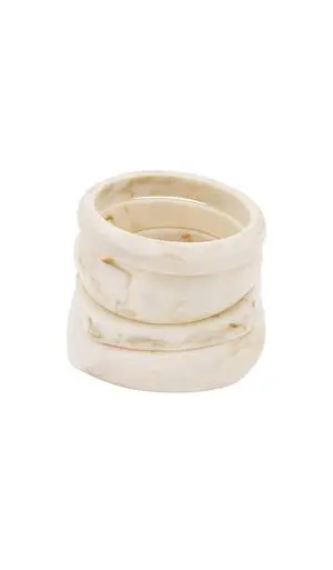 EPIFENE Resin Bangles In Cream