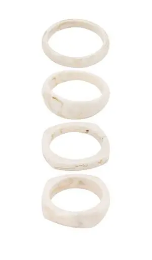 EPIFENE Resin Bangles In Cream