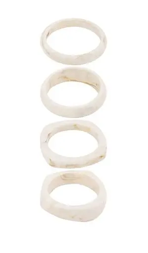 EPIFENE Resin Bangles In Cream