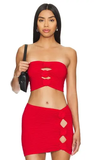 Red Cut Out Tops