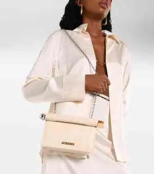 Jacquemus La Petite Pochette Rond Carré Leather Clutch