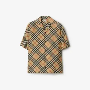 Burberry Oversized Check Silk Shirt