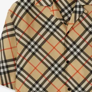 Burberry Oversized Check Silk Shirt