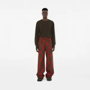 Burberry Check Wool Tailored Trousers - Loch