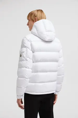 Moncler Maya Hooded Down Jacket - White | Editorialist