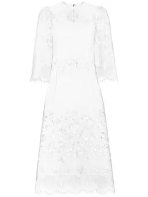 Dolce & Gabbana Cut-out Midi Dress - White
