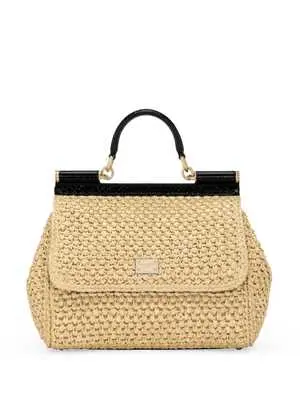 Dolce & Gabbana Large Sicily Handbag - Neutrals