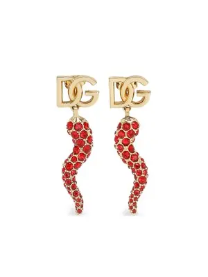 Dolce & Gabbana Dg Horn Drop Earrings - Gold